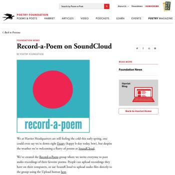 Record a Poem project :: Resources :: California Educators Together