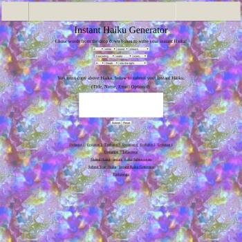 Instant Haiku Generator :: Resources :: California Educators Together