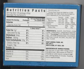 Jello Pudding label scan :: Resources :: California Educators Together