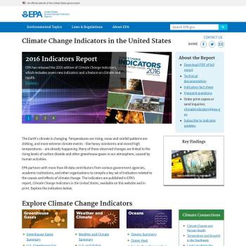 EPA Climate Indicators :: Resources :: California Educators Together