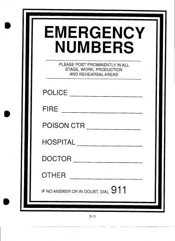 Emergency Numbers Posting :: Resources :: California Educators Together