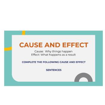 Cause and Effect Language Lesson 1 :: Lesson Plans :: California ...