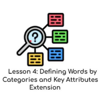 Defining Words by Categories and Key Attributes (Extension)- Lesson 4 ...