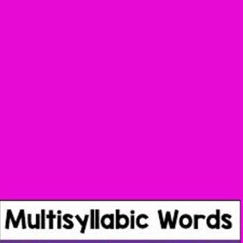 3rd Grade Multisyllable Word Review- Lesson 3 of 5 :: Lesson Plans ...