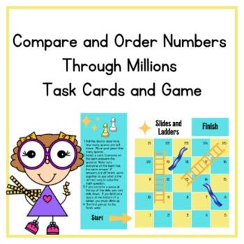 Compare and Order Numbers (Through Millions Task Cards and Game ...