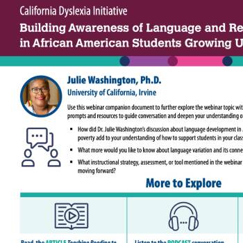 Julie Washington Companion Document :: Resources :: California Educators Together