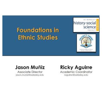 Session 1: Background of Ethnic Studies :: Resources :: California ...