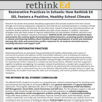 SEL and Restorative Practices in Schools :: Resources :: California ...