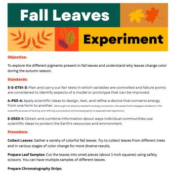 Fall Leaves Science Experiment :: Resources :: California Educators ...