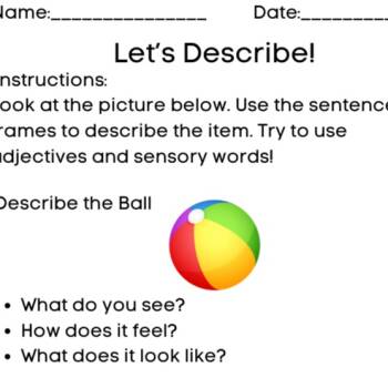 Let's describe Worksheet :: Resources :: California Educators Together