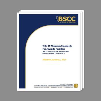 Title 15 Minimum Standards for Juvenile Facilities :: Resources ...