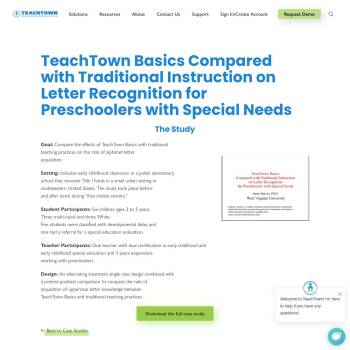 TeachTown Basics Compared with Traditional Instruction on Letter ...