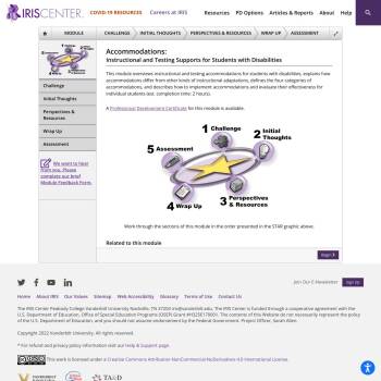 Iris Center Module on Accommodations :: Resources :: California Educators Together