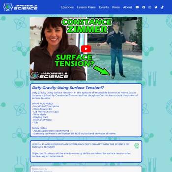 Defy Gravity Using Surface Tension? :: Resources :: California ...