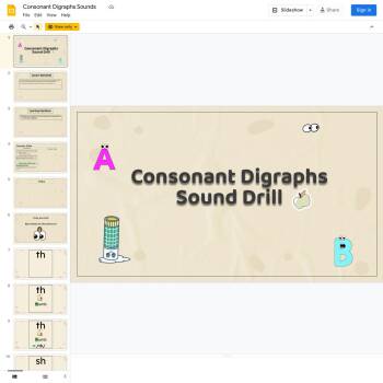 Consonant Digraph Sound Drill :: Resources :: California Educators Together