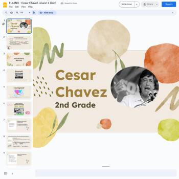 Cesar Chavez, an Important Hero Lesson 2 Slides :: Resources ...