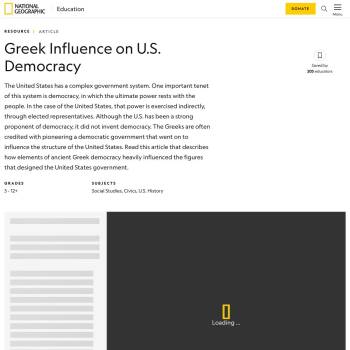 Greek Influence on American Democracy--National Geographic :: Resources ...