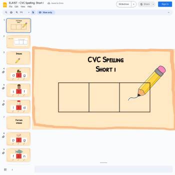 Slides- CVC Short i Spelling :: Resources :: California Educators Together