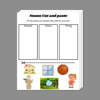 Noun Cut and Paste Worksheet :: Resources :: California Educators Together