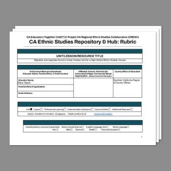 Migration and Inequities found in Urban Centers Unit for a High School ...