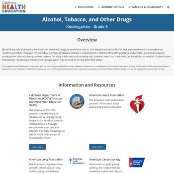 Alcohol, Tobacco, and Other Drugs :: Resources :: California Educators ...