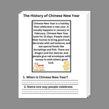 Chinese New Year Worksheet :: Resources :: California Educators Together