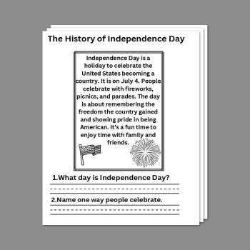 Independence Day Worksheet :: Resources :: California Educators Together