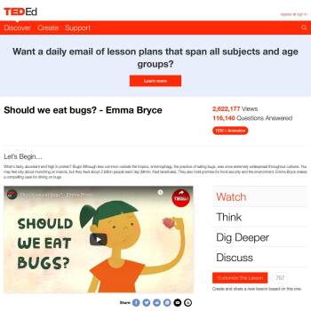 Should we eat bugs? - Emma Bryce :: Resources :: California Educators ...