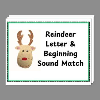Reindeer letter matching and beginning sound match :: Resources ...