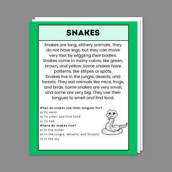 Snakes Worksheet :: Resources :: California Educators Together