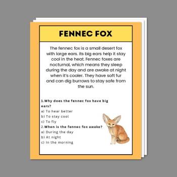 Fennec Fox Worksheet :: Resources :: California Educators Together