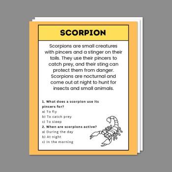 Scorpion Worksheet :: Resources :: California Educators Together