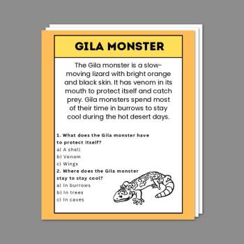 Gila Monster Worksheet :: Resources :: California Educators Together