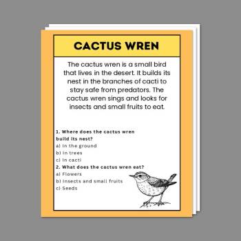 Cactus Wren Worksheet :: Resources :: California Educators Together