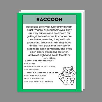 Raccoon Worksheet :: Resources :: California Educators Together