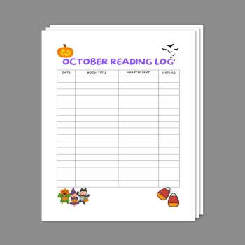 October Reading Log (chart) :: Resources :: California Educators Together