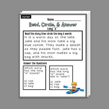 Long A Worksheet :: Resources :: California Educators Together