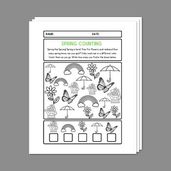 Spring Counting Worksheet :: Resources :: California Educators Together
