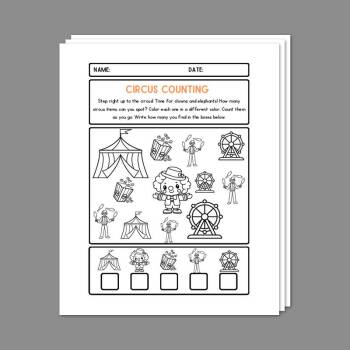 Circus Counting Worksheet :: Resources :: California Educators Together