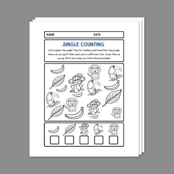 Jungle Counting Worksheet :: Resources :: California Educators Together