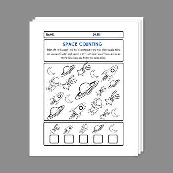 Space Counting Worksheet :: Resources :: California Educators Together