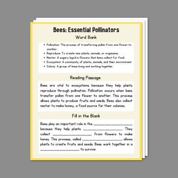 Bees: Essential Pollinators Reading Passage :: Resources :: California ...