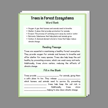 Trees in Forest Ecosystems Reading Passage :: Resources :: California ...