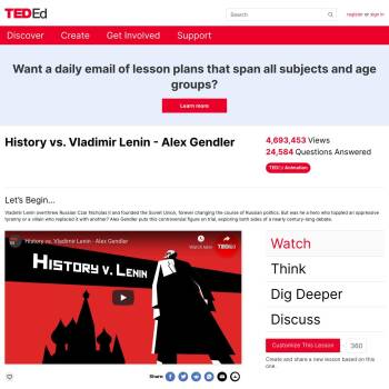 History vs. Vladimir Lenin - Alex Gendler :: Resources :: California ...
