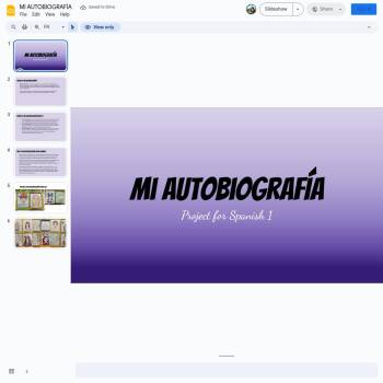 Project: Mi autobiography in SPANISH :: Resources :: California ...