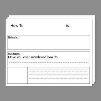 Procedural Writing Graphic Organizer and Rubric :: Resources ...