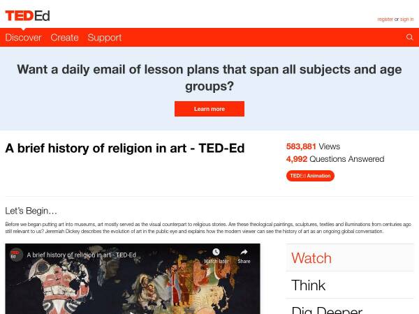 A brief history of religion in art - TED-Ed :: Resources :: California ...
