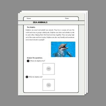 Adapted Reading Sea Animals :: Resources :: California Educators Together