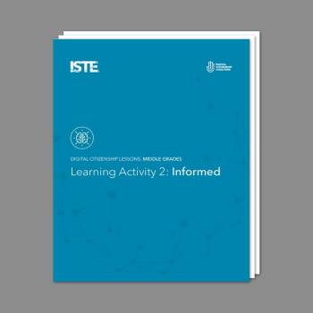 DONE ISTE Digital Citizenship Middle School Learning Activity 2 ...