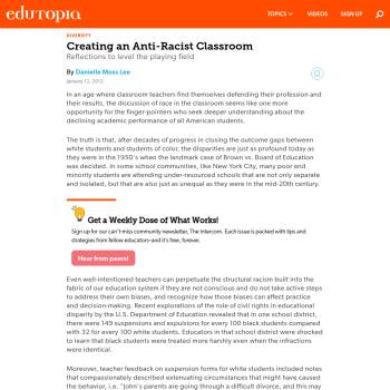 Creating an Anti-Racist Classroom :: Resources :: California Educators ...